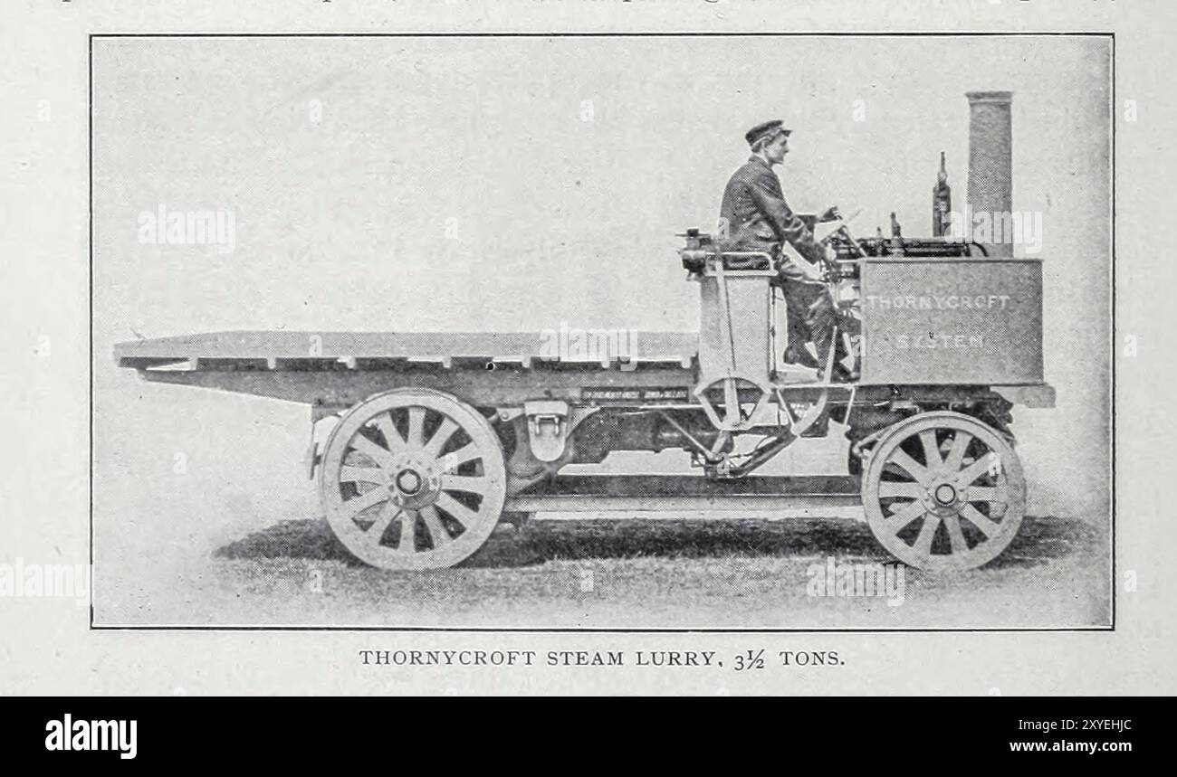 THORNYCROFT STEAM LURRY, 3.5 TONS. from the Article HEAVY MOTOR ...