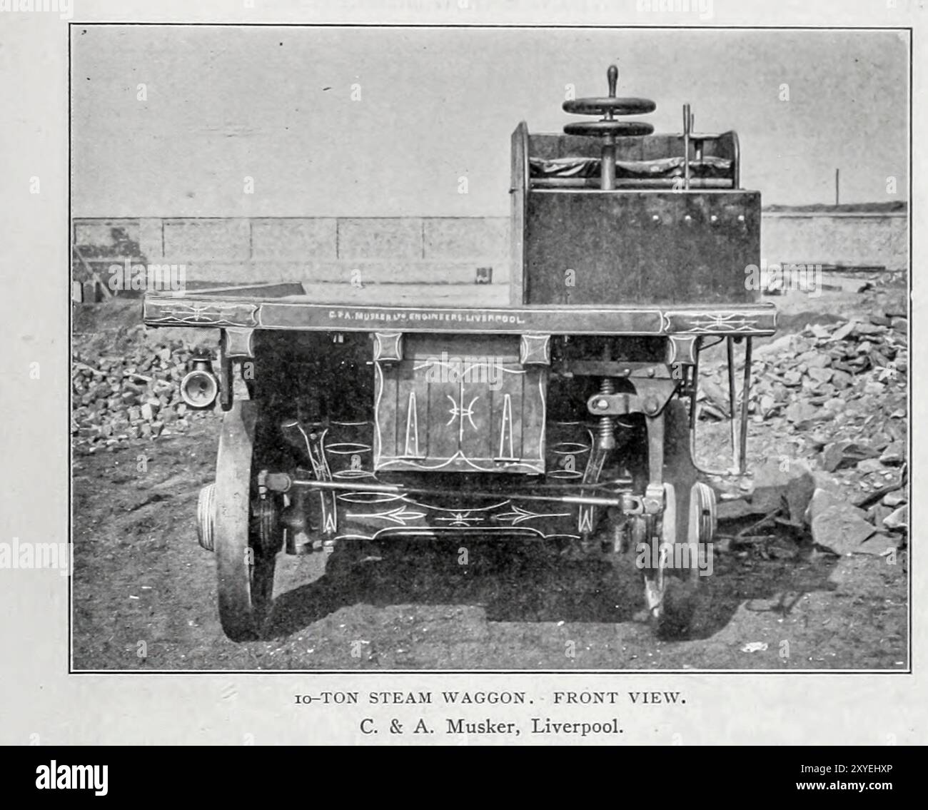 10 TON STEAM WAGGON Front View C. & A. Musker, Liverpool. from the ...