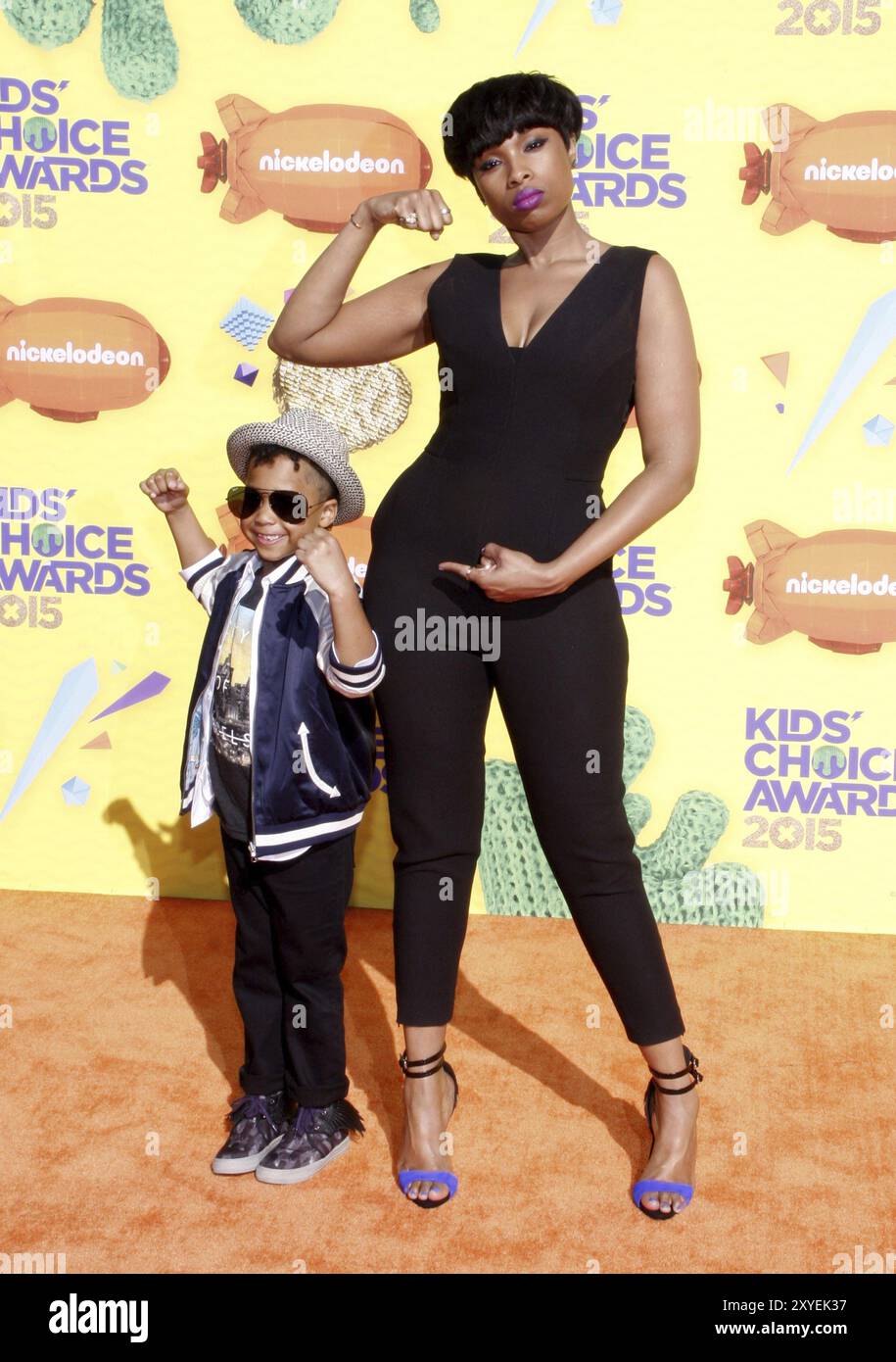 Jennifer Hudson and David Daniel Otunga Jr. at the Nickelodeon's 28th ...