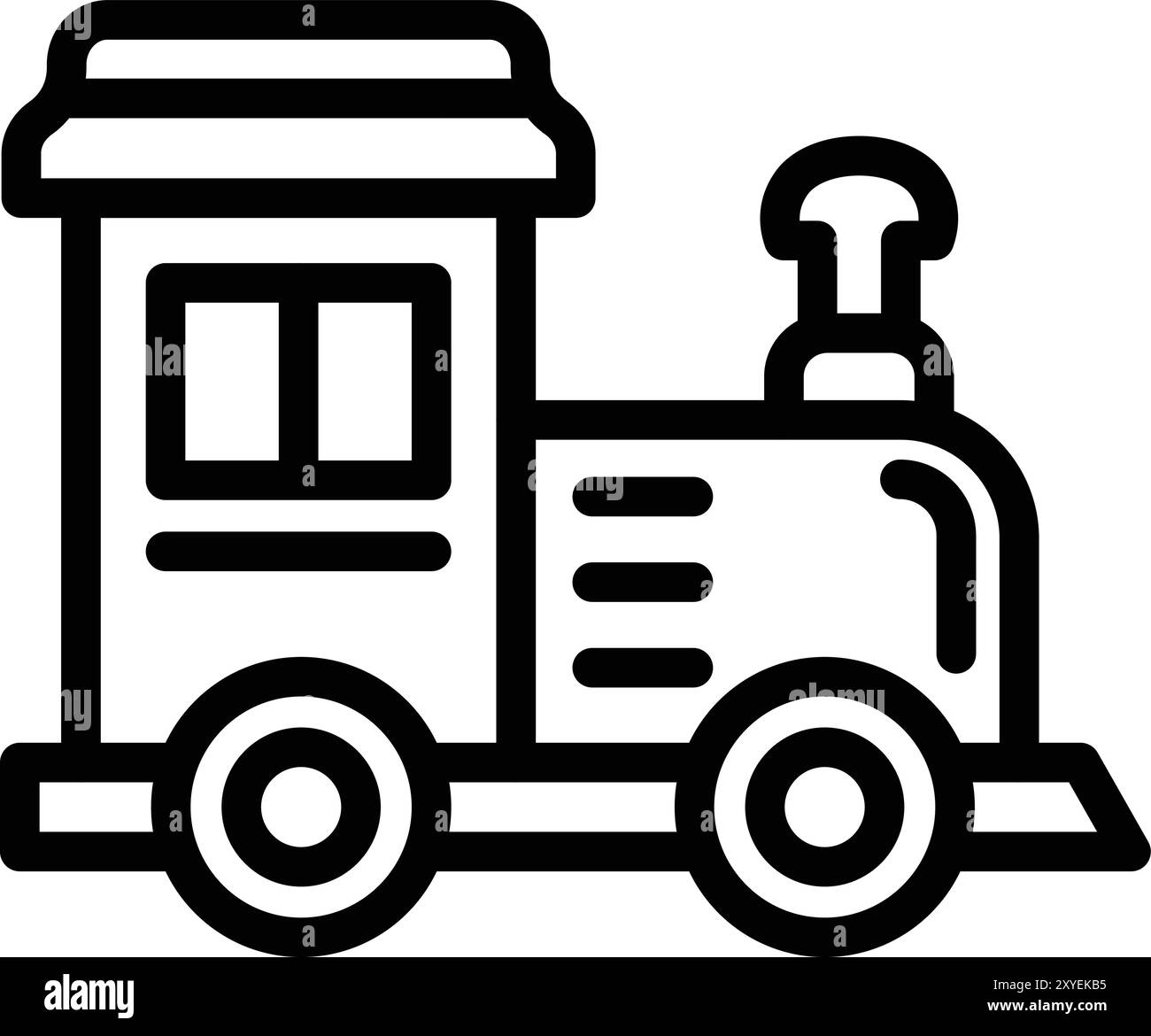 Train locomotive toy icon outline hi-res stock photography and images - Alamy