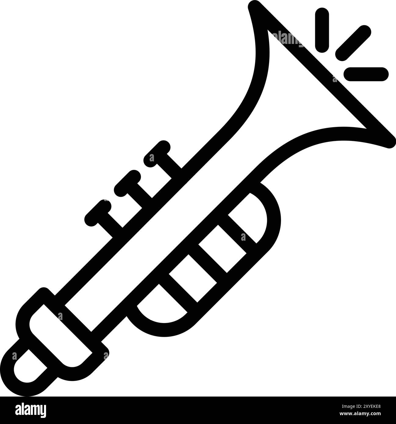 Trumpet outline Black and White Stock Photos & Images - Alamy