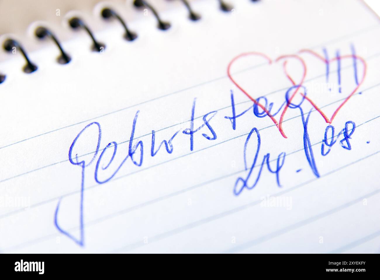 Handwritten notes date hi-res stock photography and images - Alamy