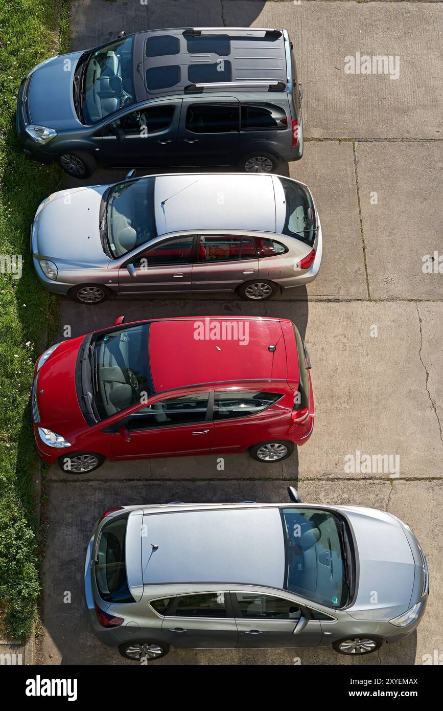 Cars in a car park in the city centre of Magdeburg Stock Photo - Alamy
