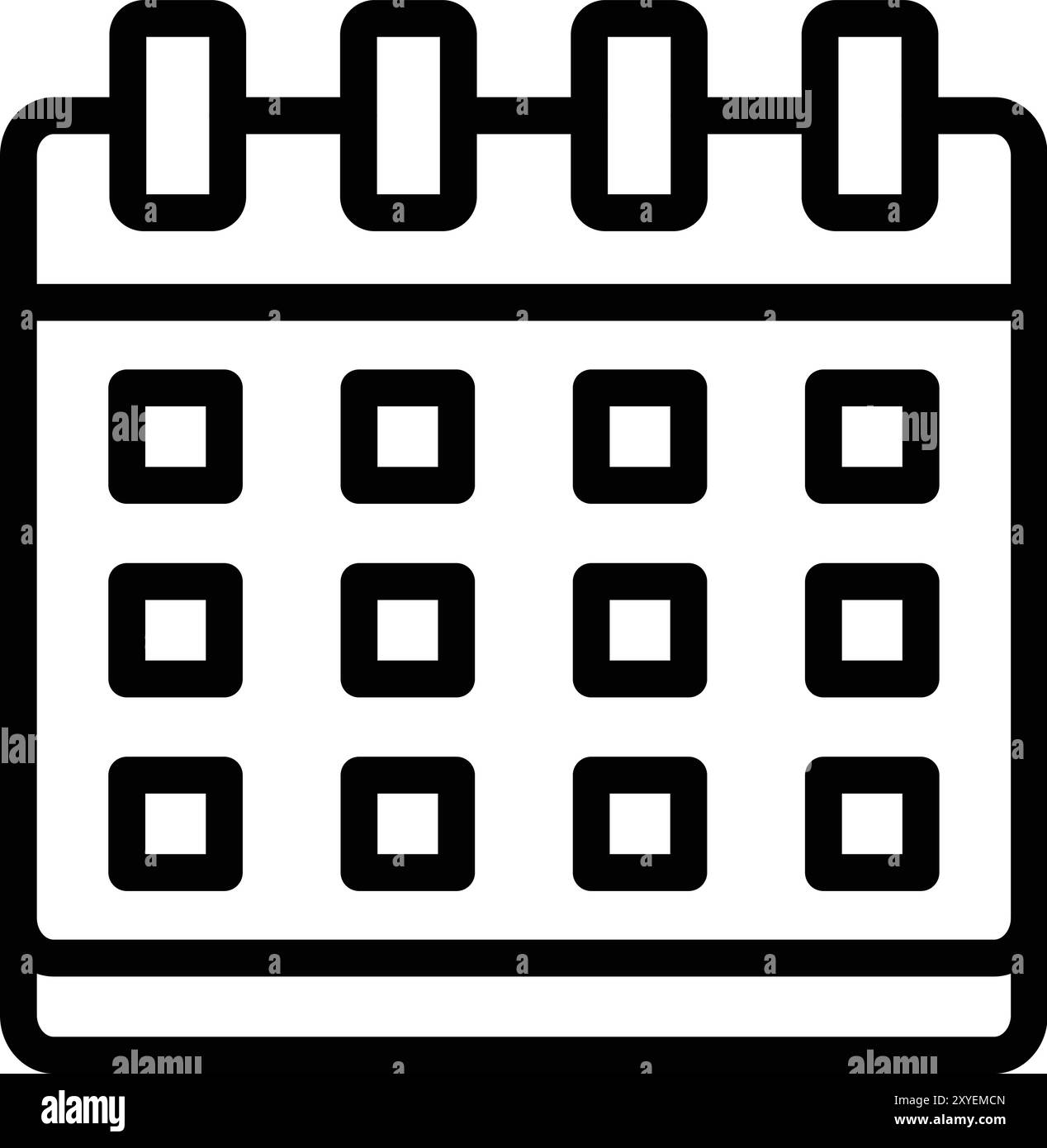 Calendar isolated vector vectors Stock Vector Images - Alamy