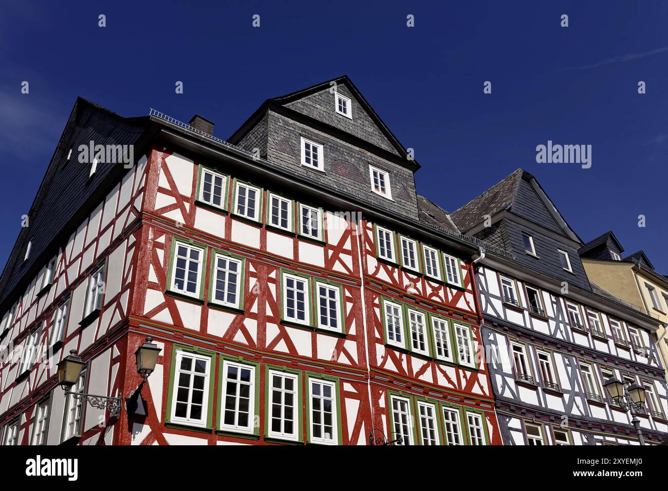 Historical city center with half timbered houses in wetzlar hi-res ...