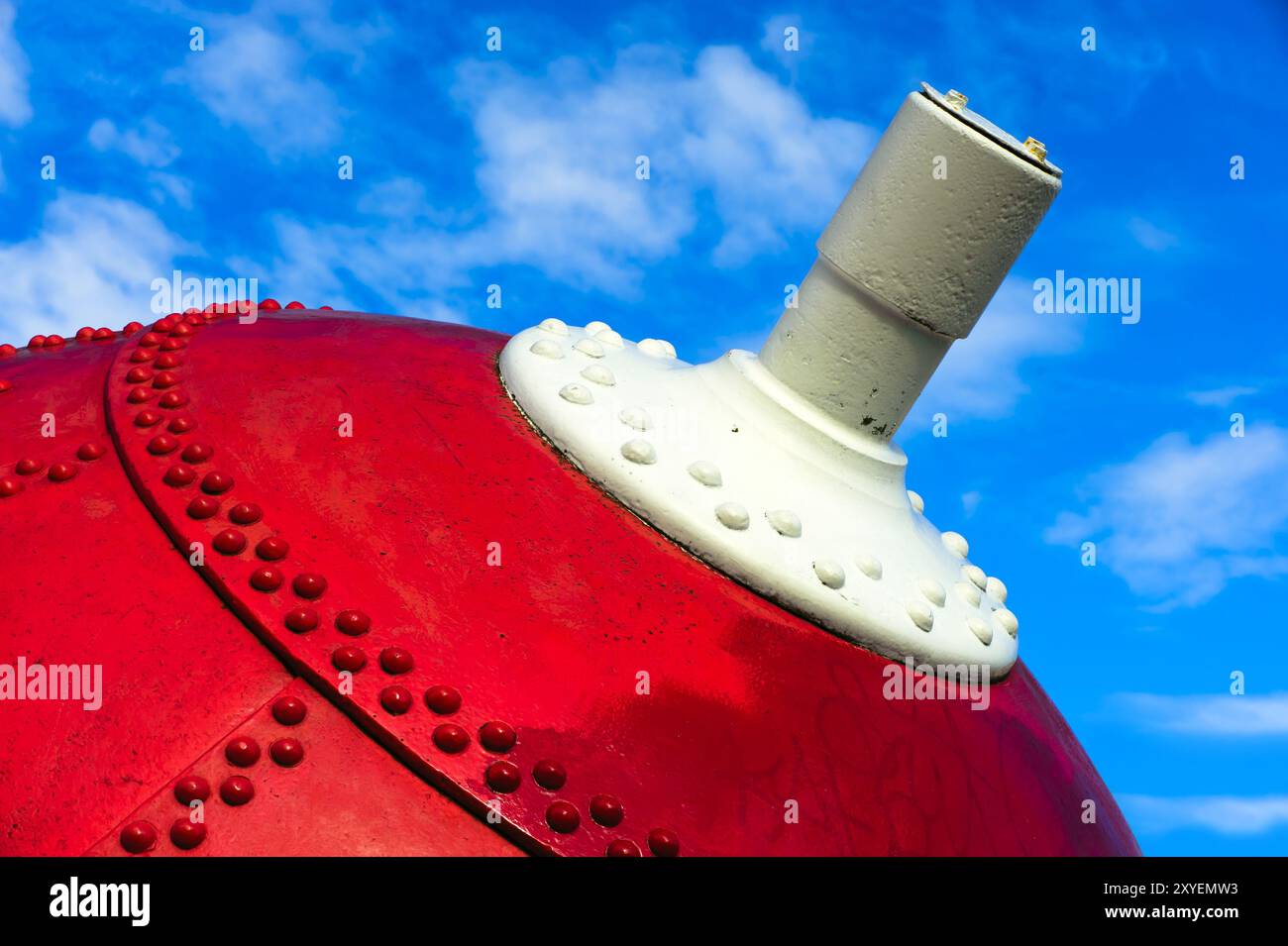 Red floating body of a navigation mark Stock Photo - Alamy