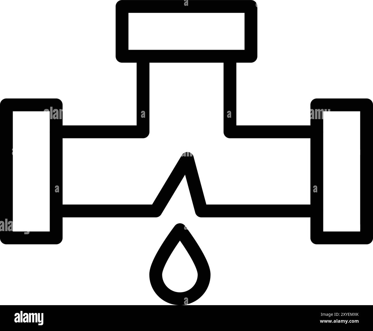 Damage Pipe Vector Icon Design Illustration Stock Vector Image & Art ...