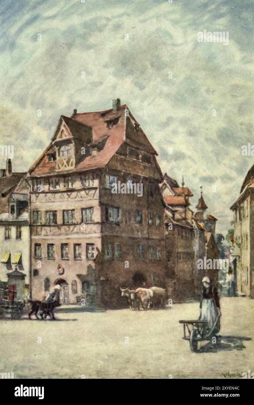ALBRECHT DURER'S HOUSE.Nuremberg, Germany, painted by Arthur George ...