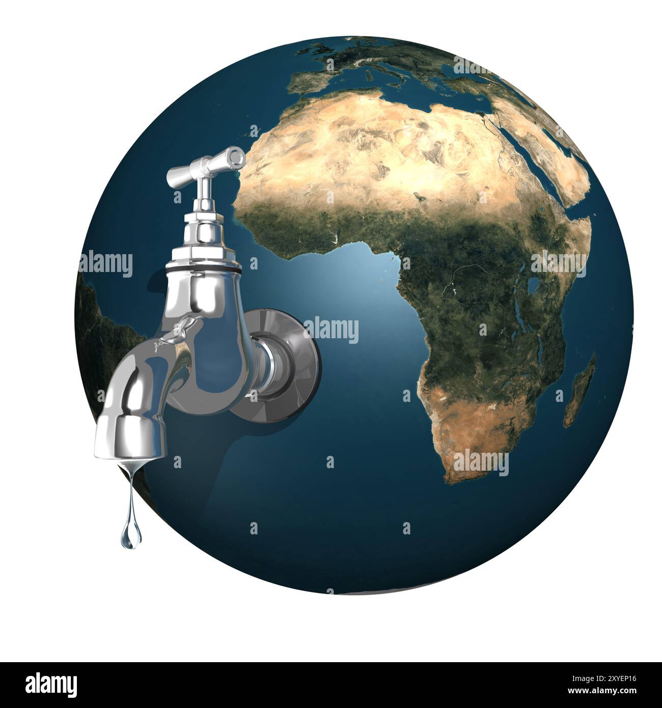 Water pouring globe earth Cut Out Stock Images & Pictures - Alamy