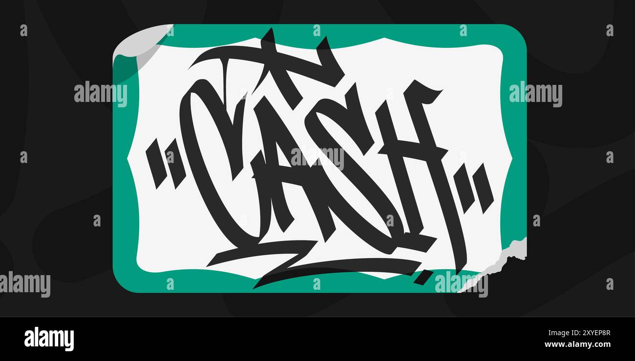 Abstract Graffiti Style Sticker Hello My Name Is With Some Street Art ...