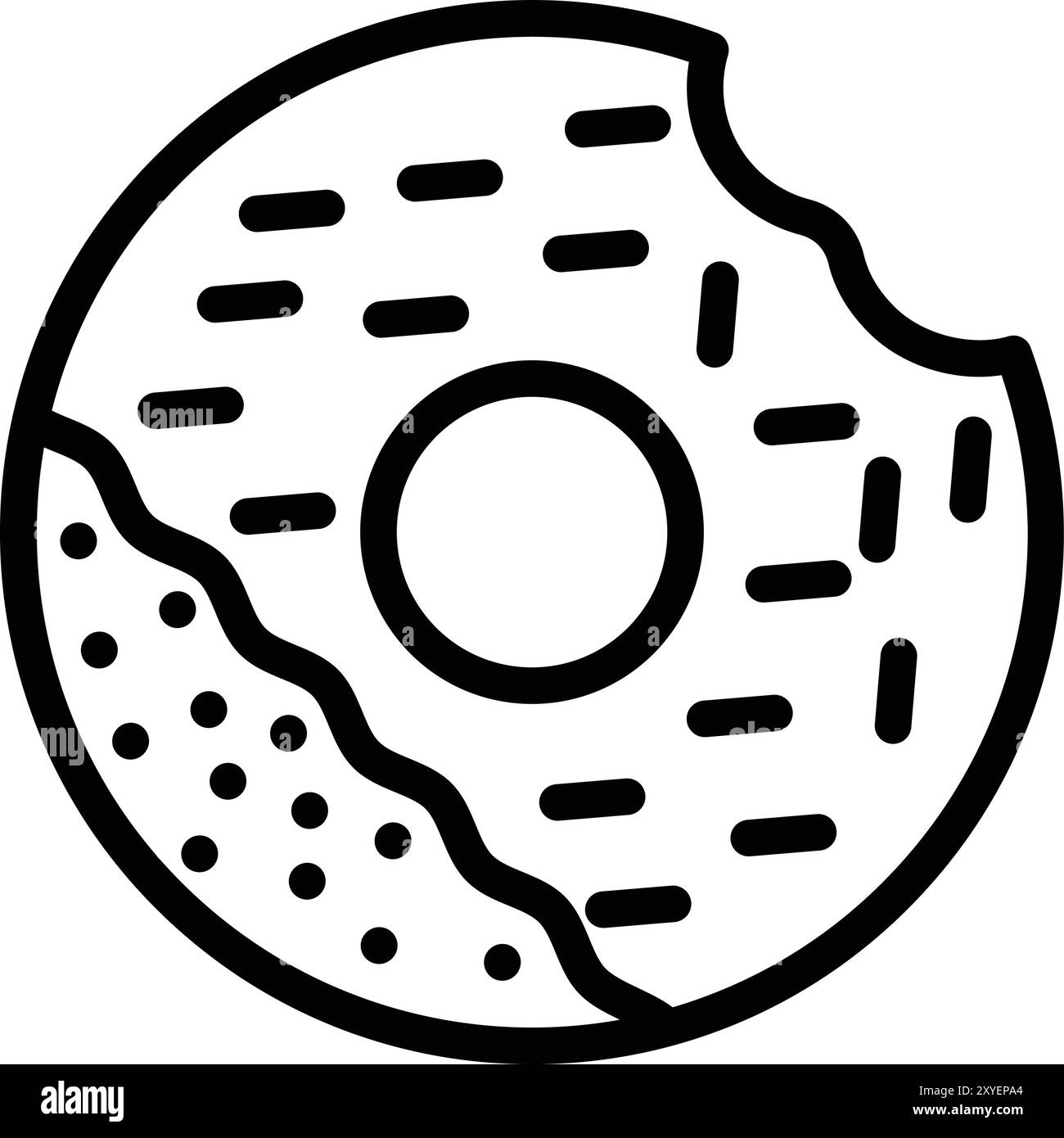 Doughnut vector vectors Black and White Stock Photos & Images - Alamy