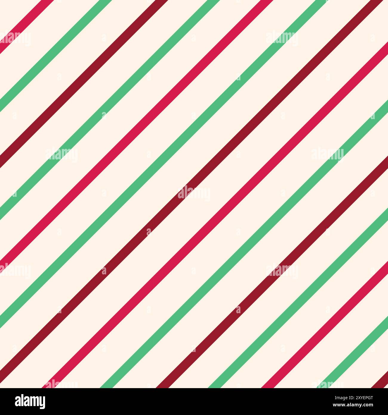 Striped diagonal lines seamless pattern in red and green Christmas ...