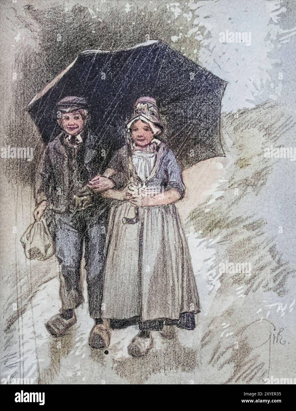 A Rainy Sunday The forest of Arden colorized painted by George Wharton ...