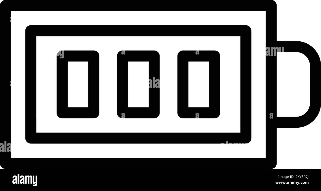 Battery icons set outline hi-res stock photography and images - Alamy