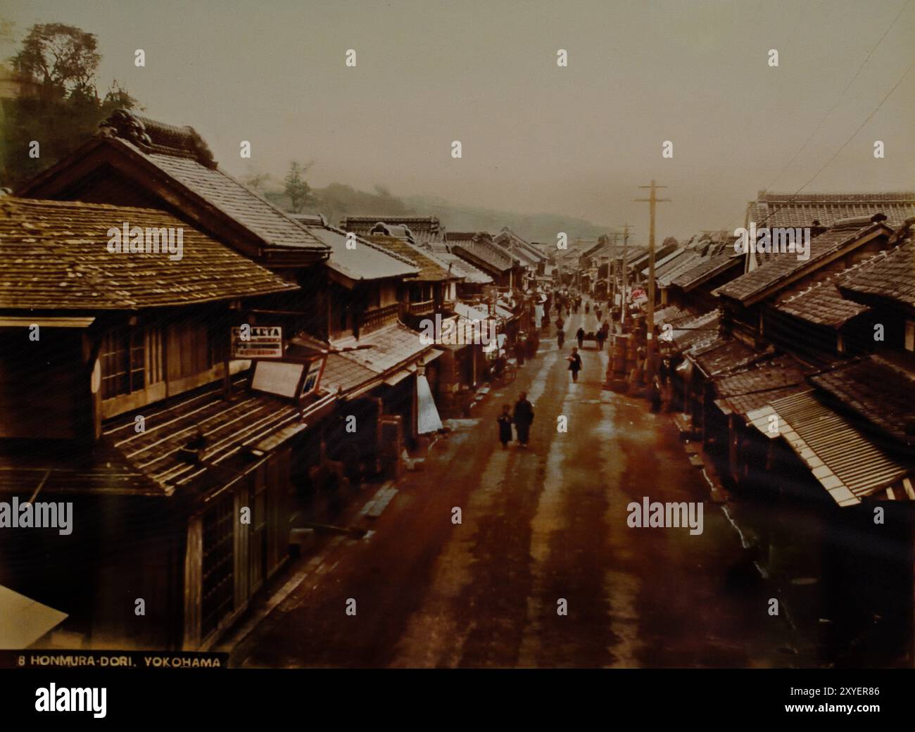 Homura Yokohama 1891 Unknown Photographer, Japanese hand-coloured black ...