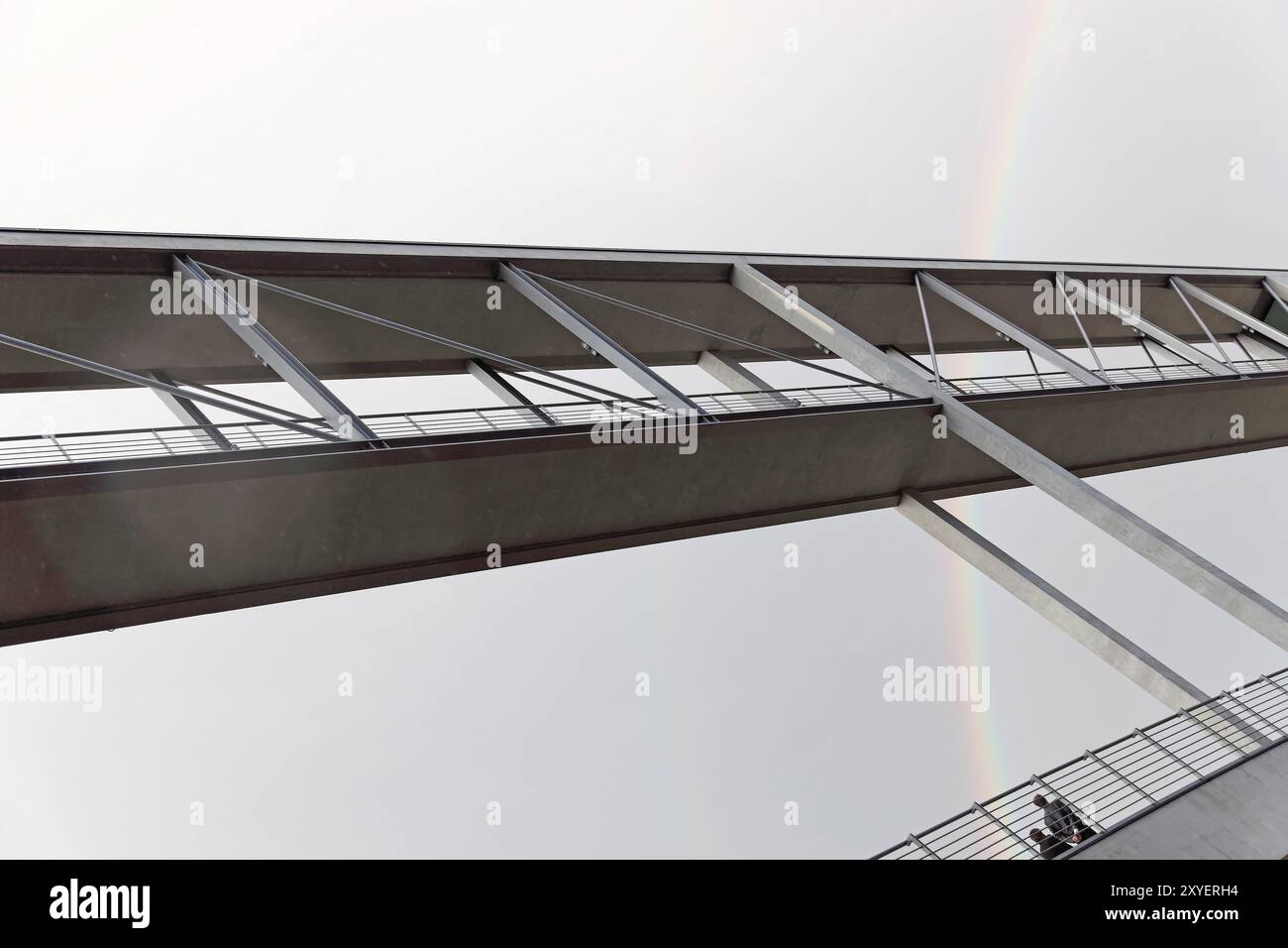 Bridge crossing between two houses, Berlin, Germany, Europe Stock Photo ...