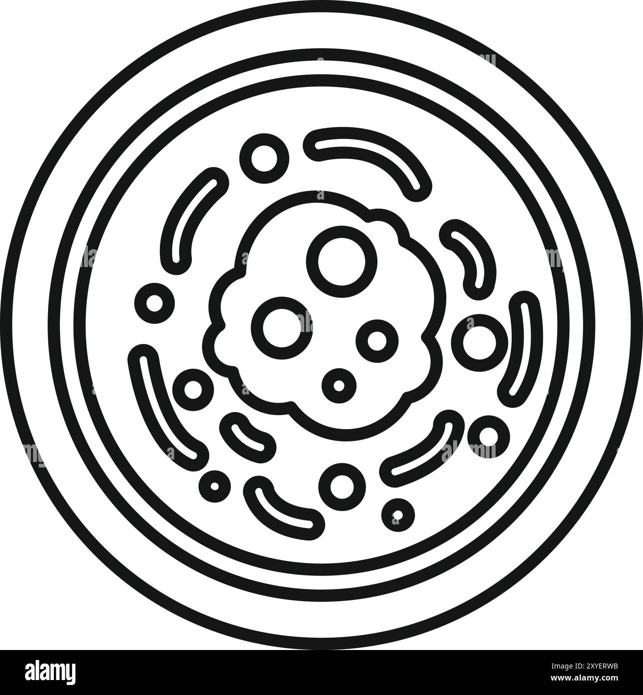 Petri dish analysis with a bacteria colony growing in a circular shape ...
