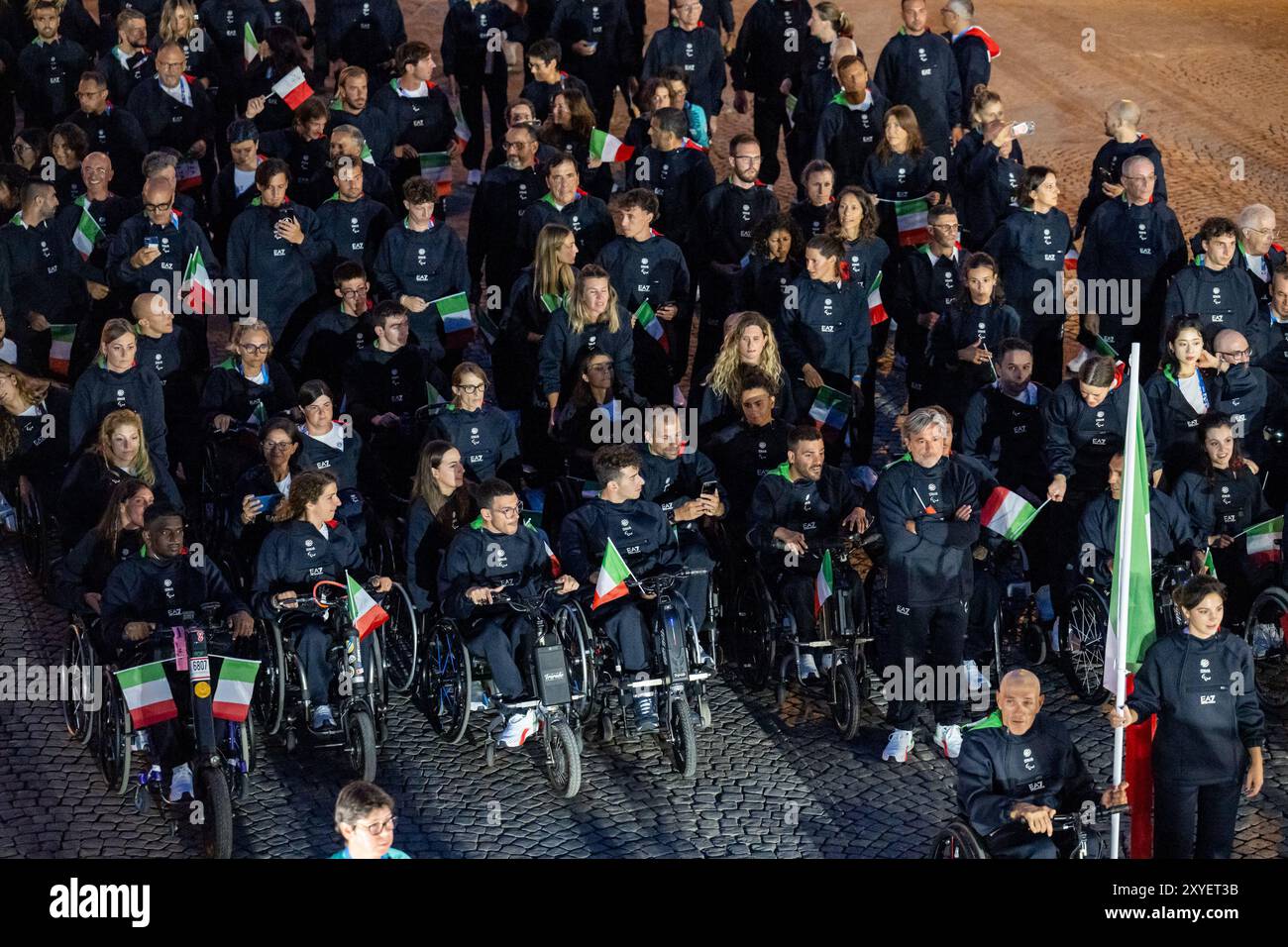 The delegation of Italy gets ready to participate into the Opening ...