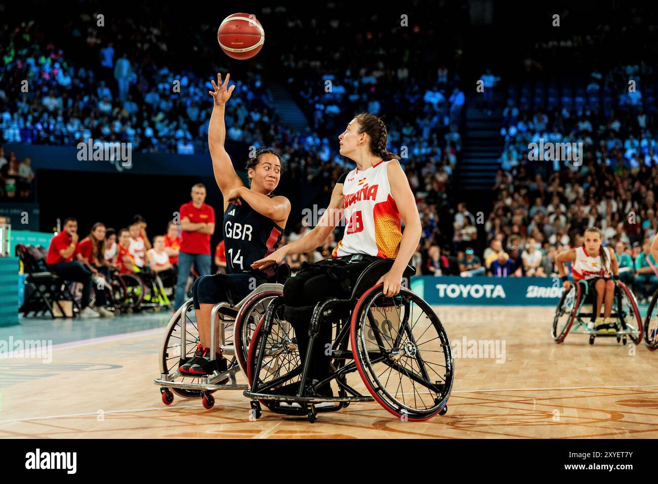 PARIS, FRANKREICH 29. August - Rollstuhlbasketball Spanien ...