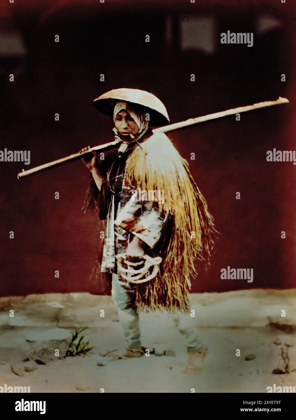 Labourer in winterdress 1870 by Suzuki Shin`ichi I .Laborer in winter ...