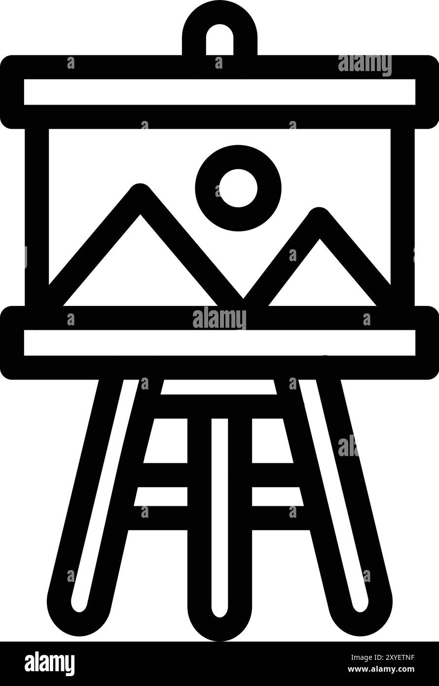 Painting icons outline Black and White Stock Photos & Images - Alamy