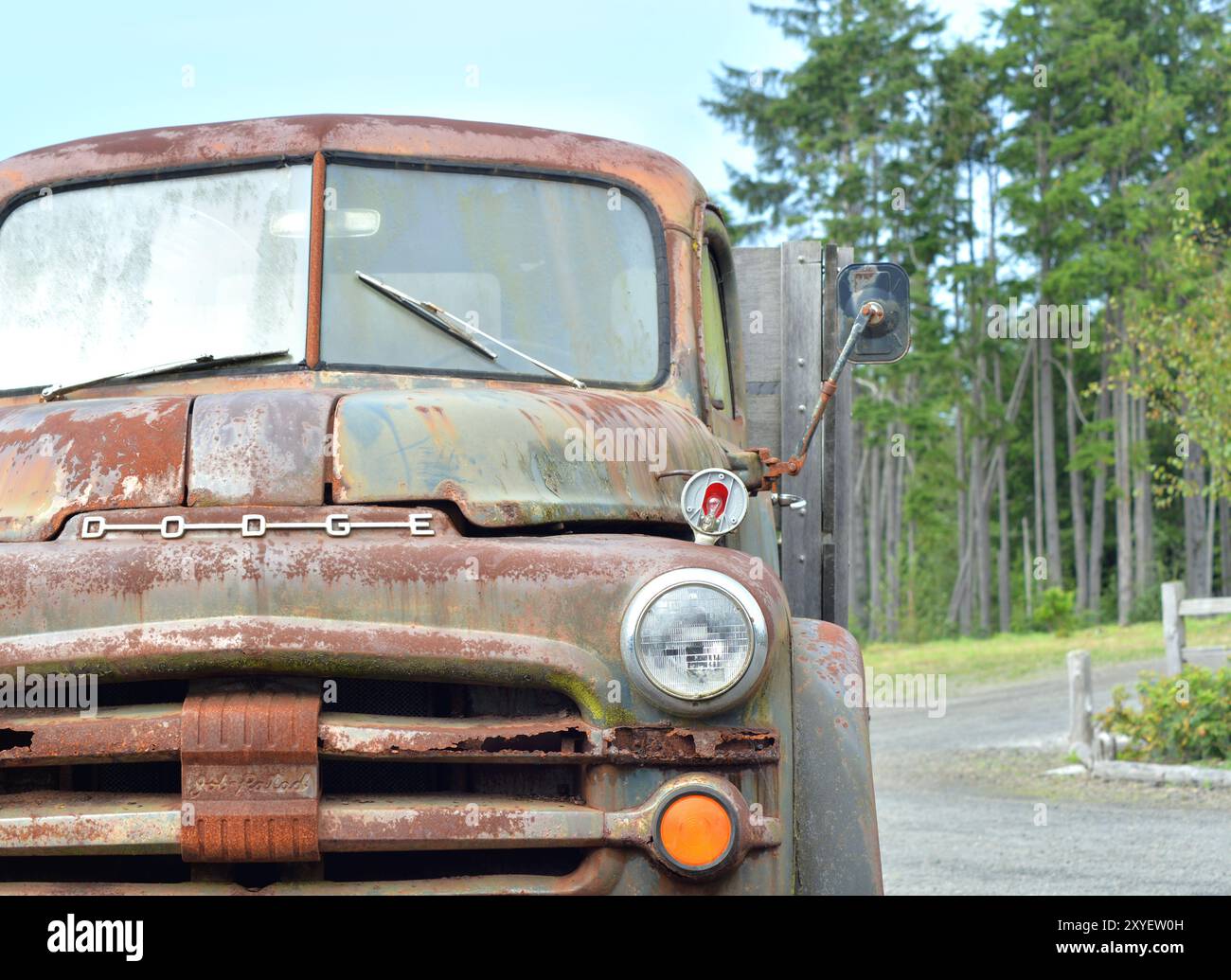 Old abandoned Dodge pickup truck Stock Photo - Alamy