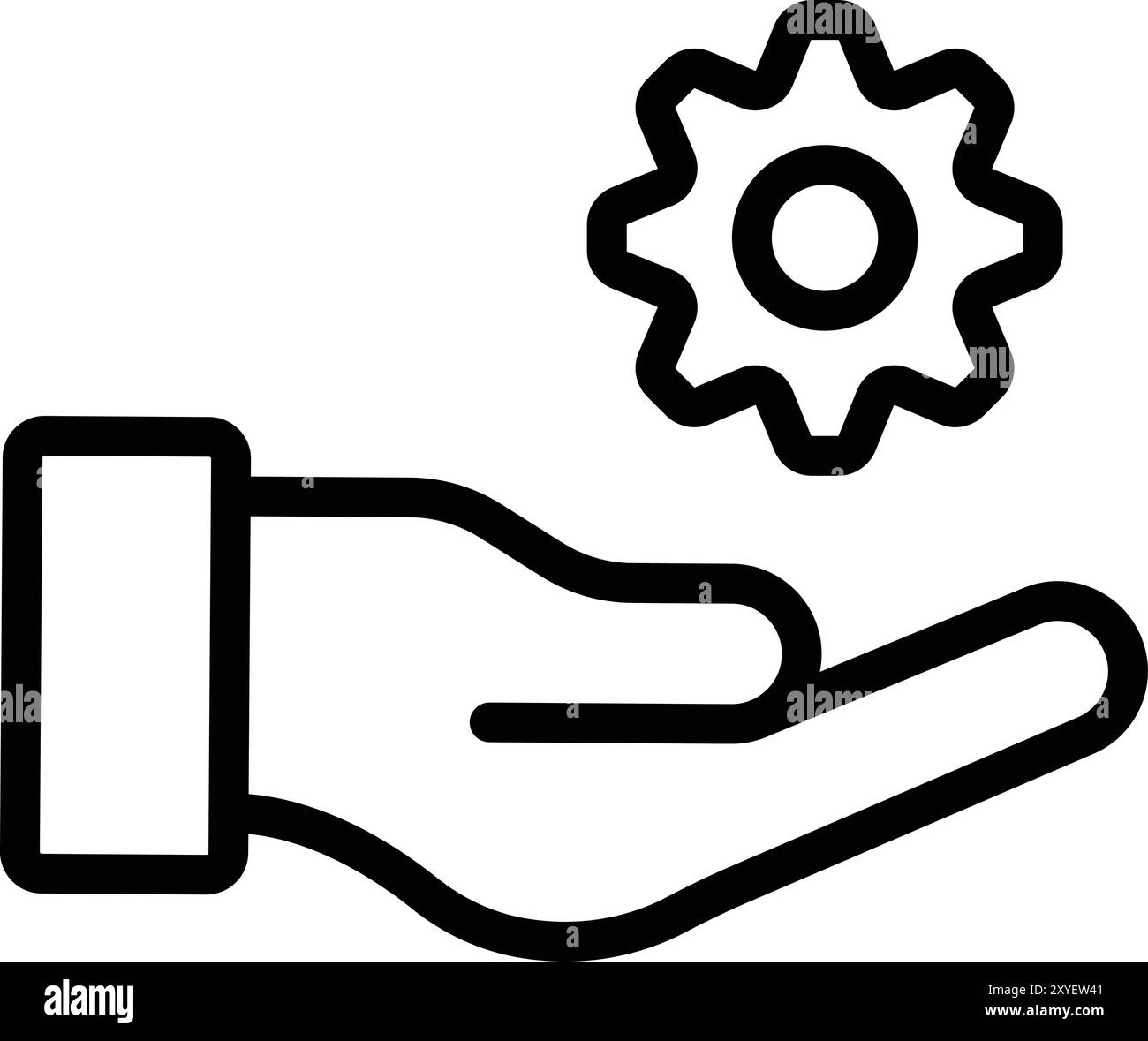 Management work outline icons Black and White Stock Photos & Images - Alamy