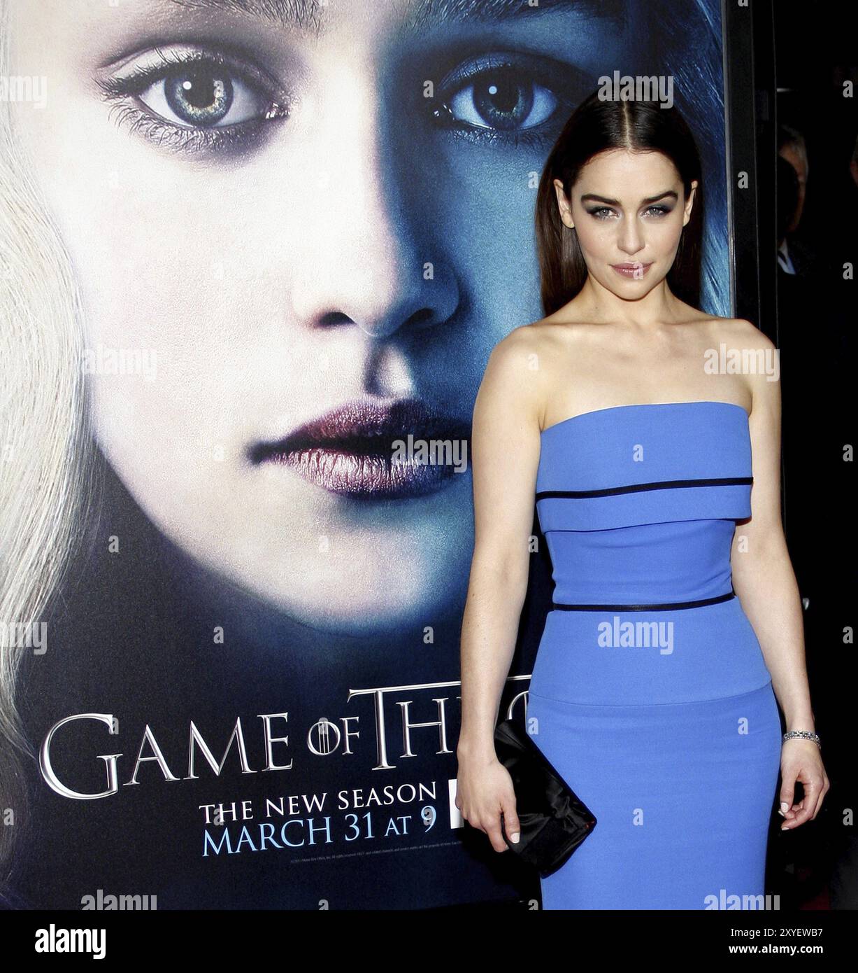 Emilia Clarke at the HBO's third season premiere of Game of Thrones ...