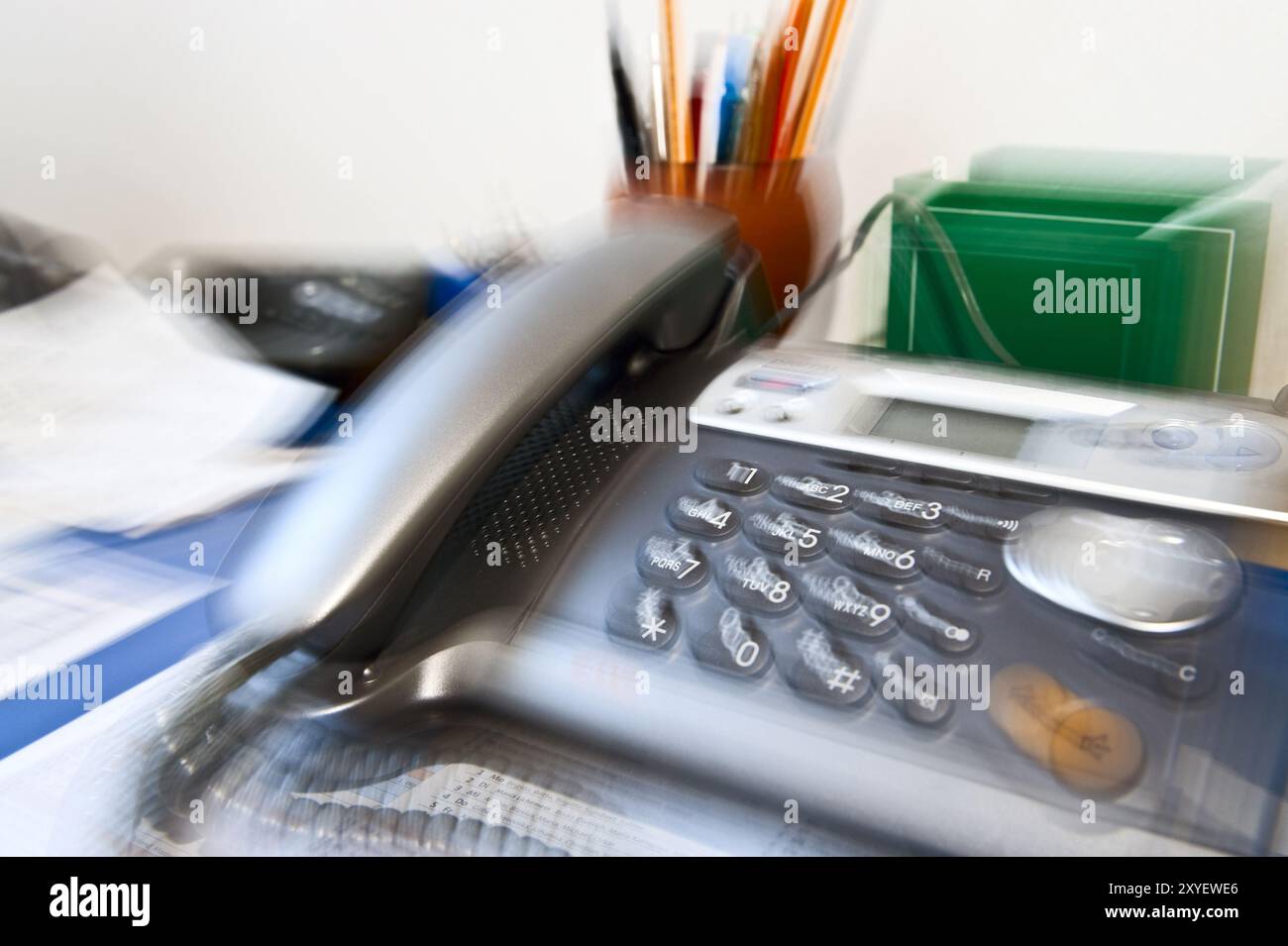 Office work loud talking phone hi-res stock photography and images - Alamy