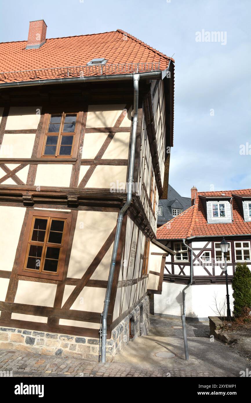 Leaning house in the old town centre of Wernigerode Stock Photo - Alamy