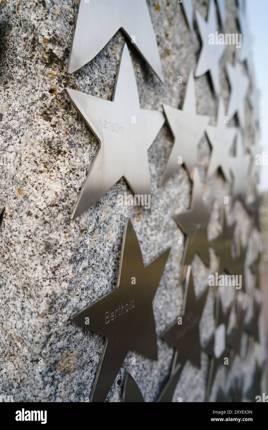 Stars with names of donors for Stock Photo - Alamy