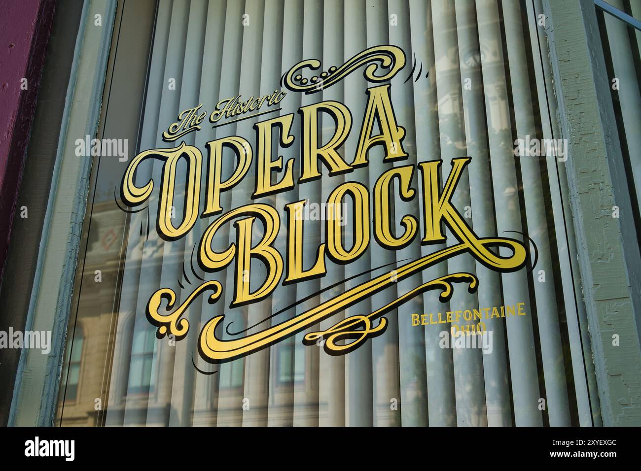 The Opera Block, in downtown Bellefontaine, Ohio. USA 2024 Stock Photo ...