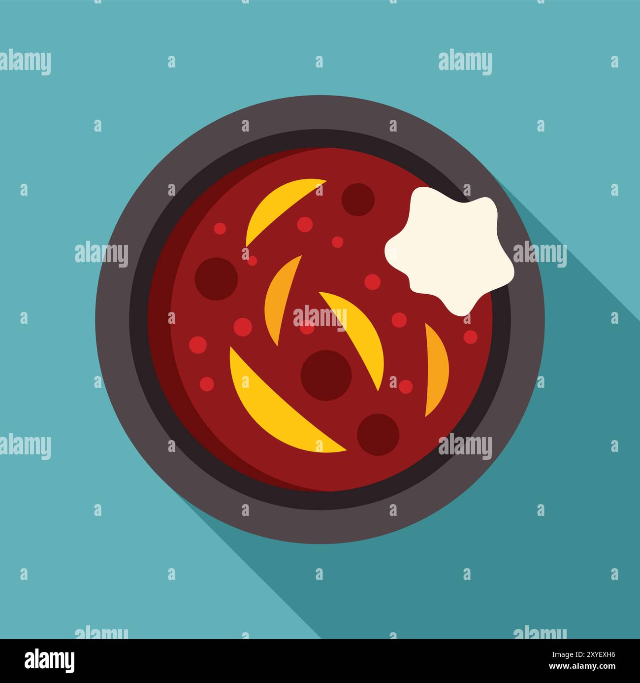 Ukrainian borscht in serving Stock Vector Images - Alamy