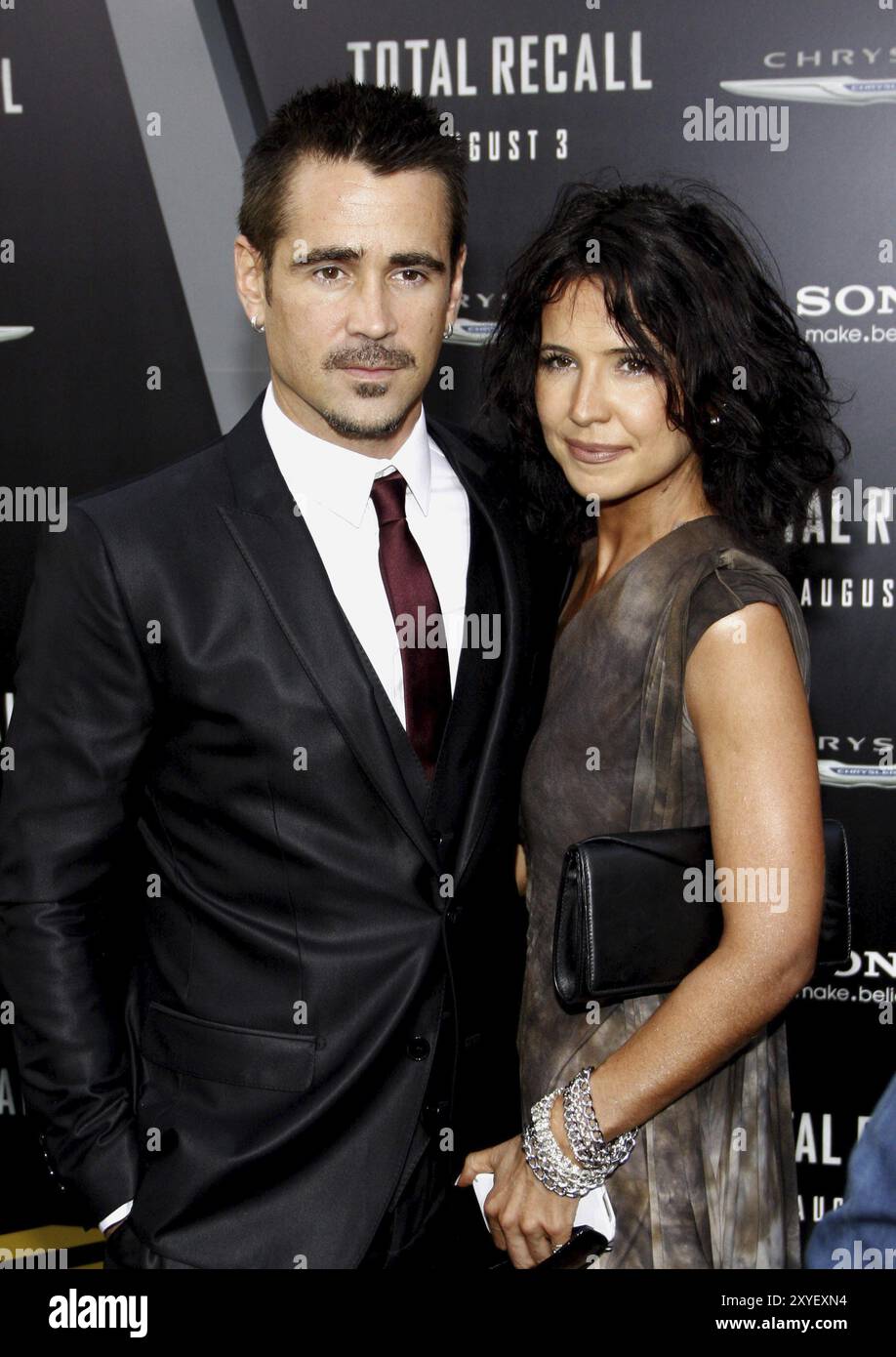 Colin Farrell and Claudine Farrell at the Los Angeles premiere of ...