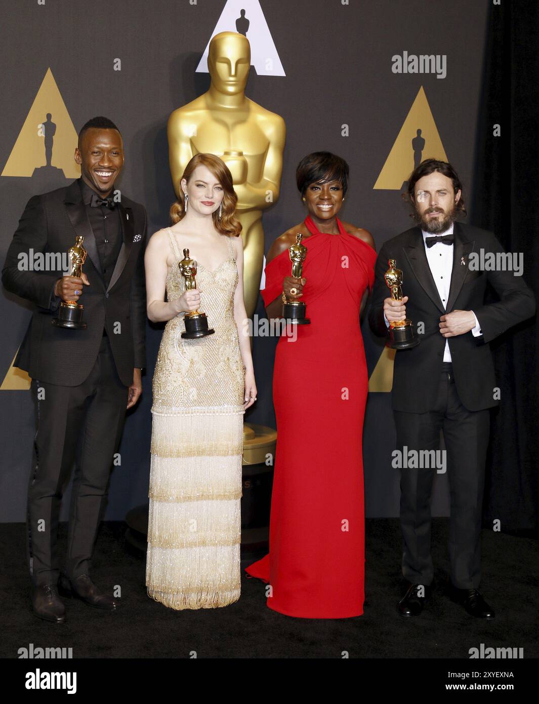 Viola Davis, Casey Affleck, Mahershala Ali and Emma Stone at the 89th ...