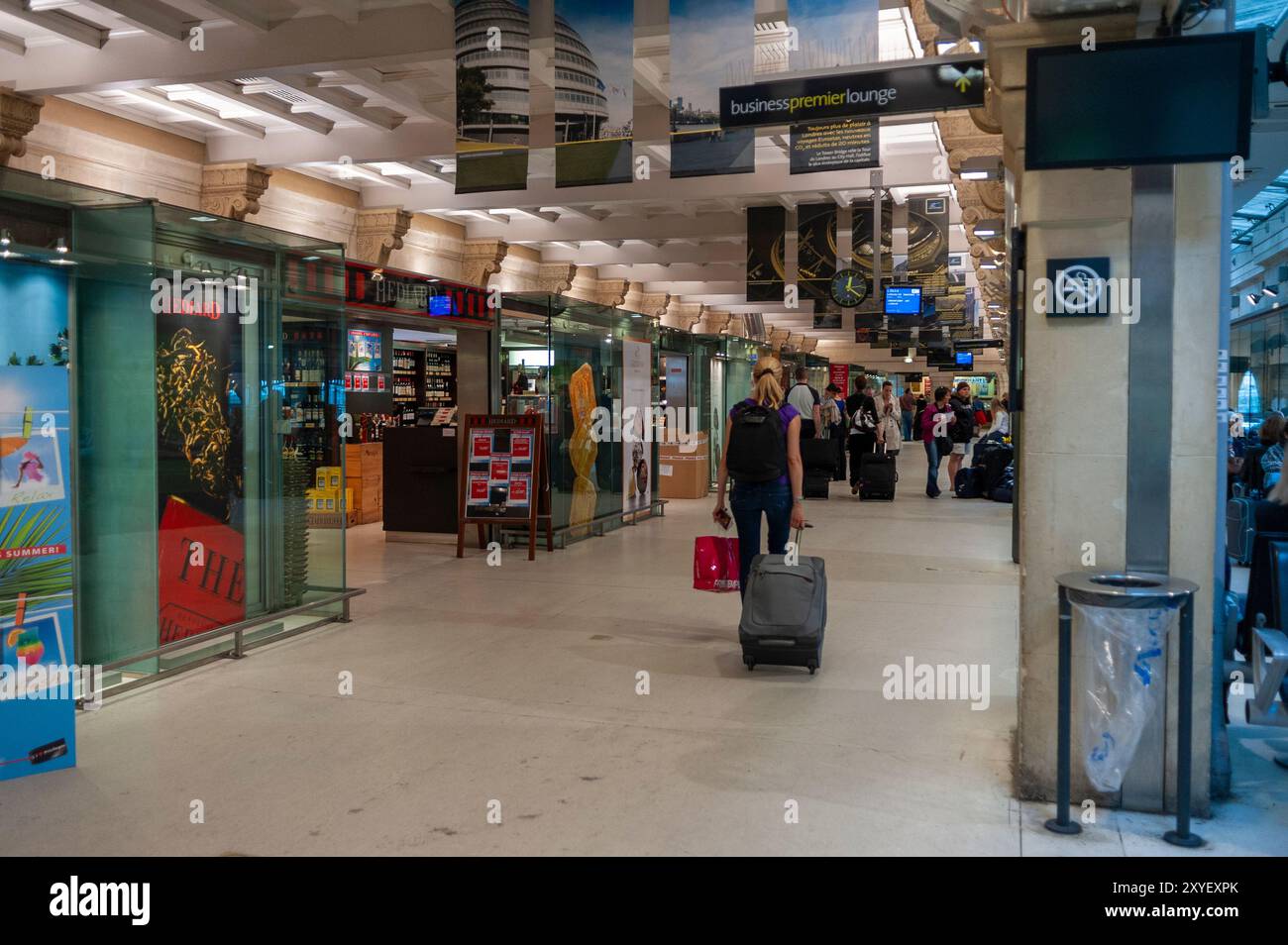 Paris, France, General View, inside, Hallway, French Train Station ...