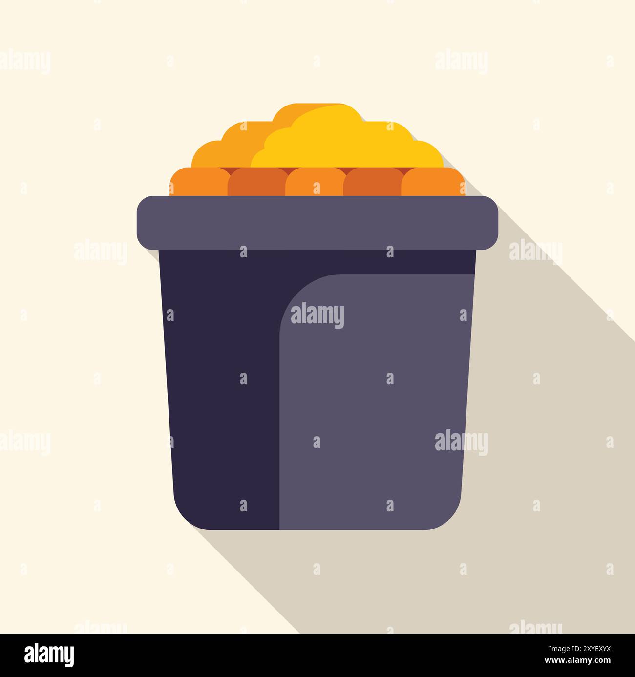 Large industrial container holding extracted raw gold ore, mining ...