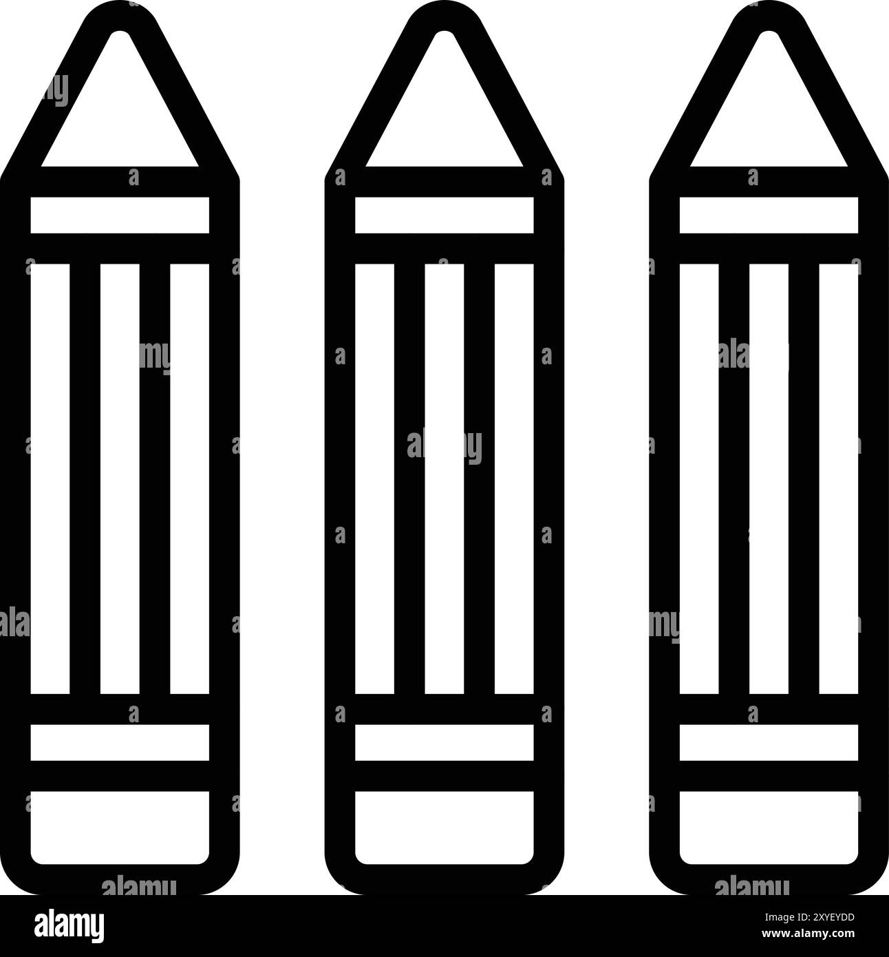 Crayon icon vector symbol Cut Out Stock Images & Pictures - Alamy