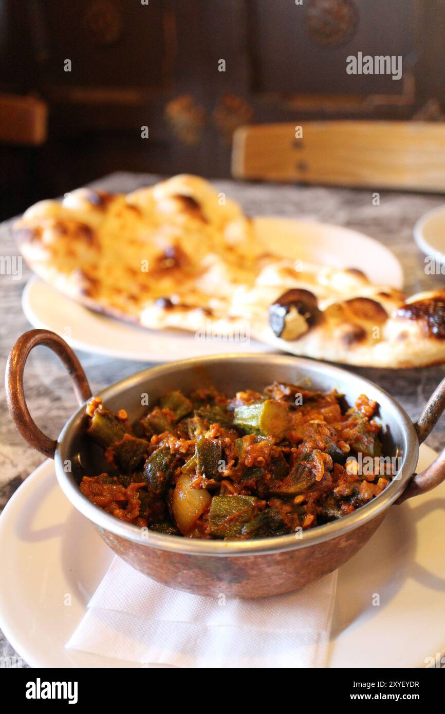 Indian cuisine: bhindi (okra) masala Stock Photo - Alamy