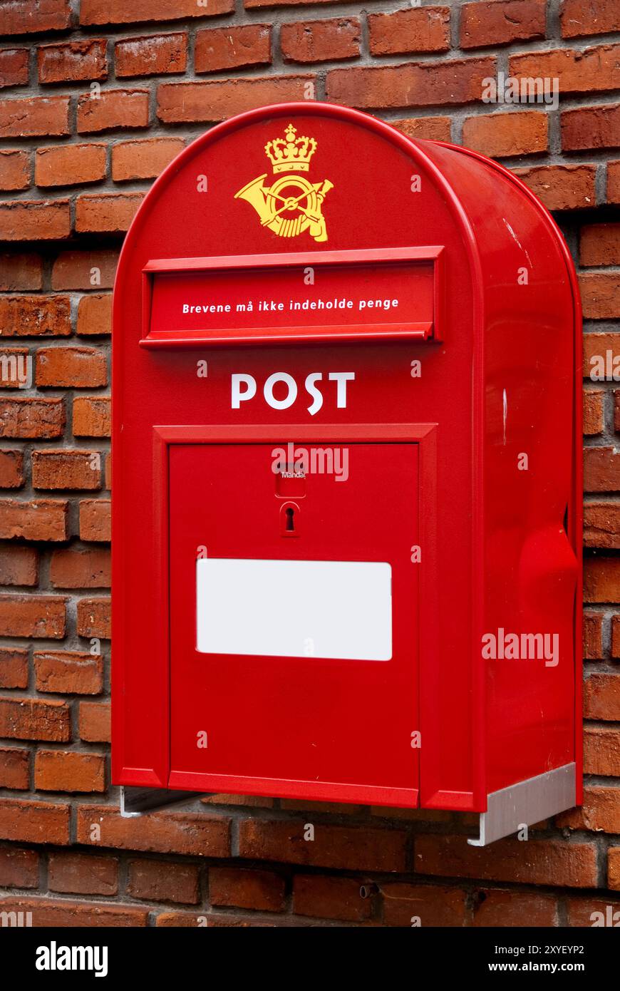 Danish Post letterbox Stock Photo - Alamy