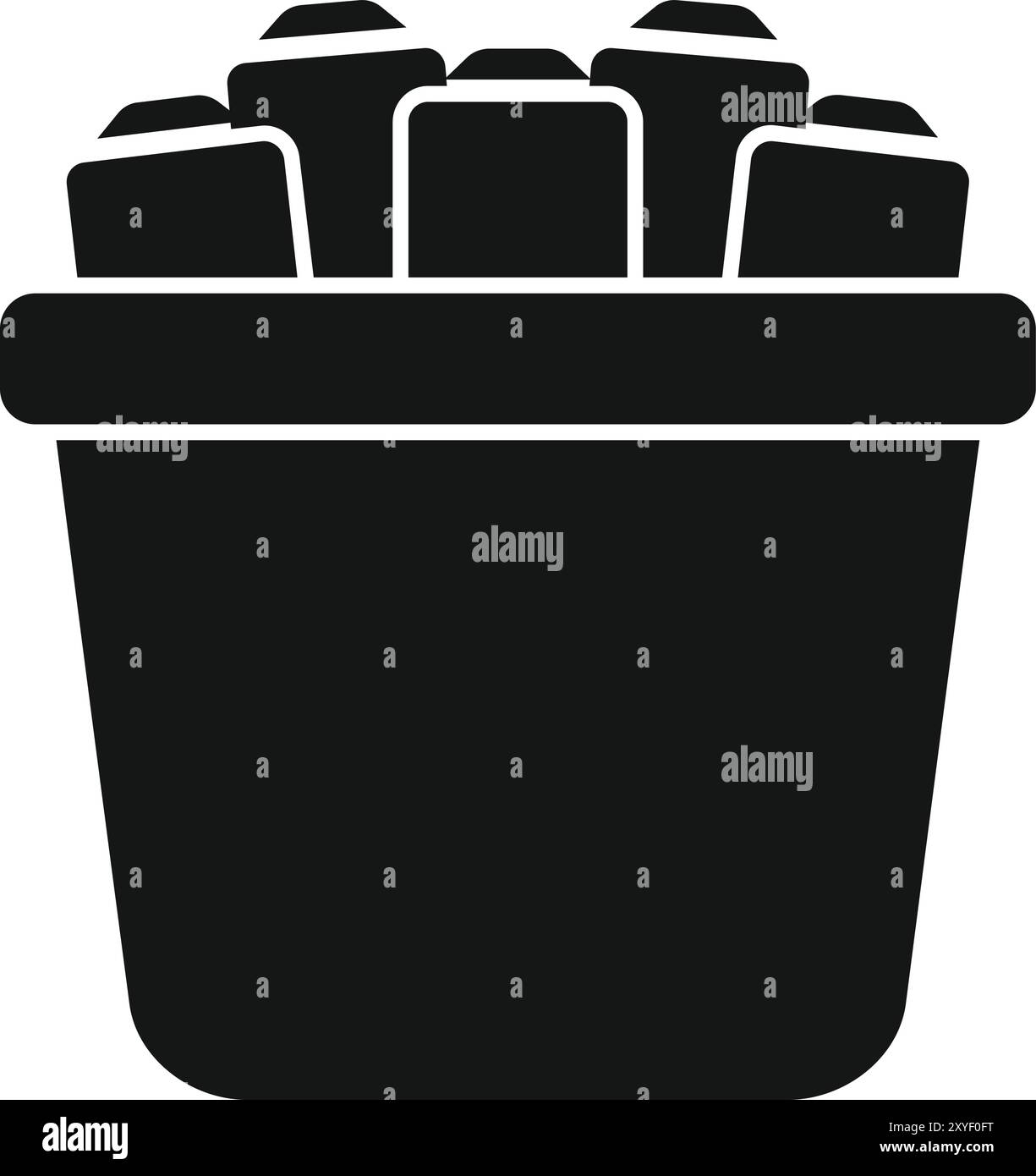 Overflowing rubbish container litter Stock Vector Images - Alamy