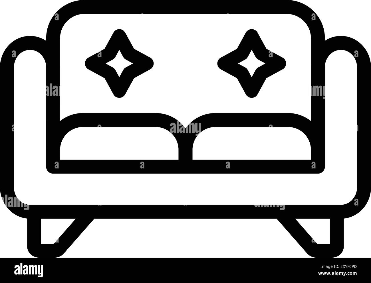 Sofa Vector Icon Design Illustration Stock Vector Image & Art - Alamy
