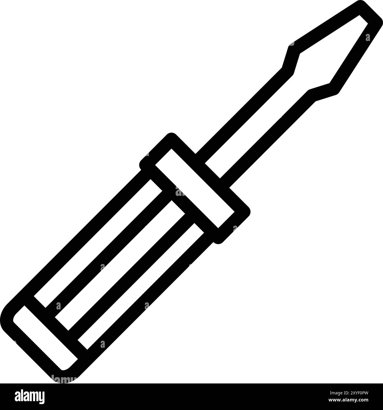 Flat screwdriver icon Black and White Stock Photos & Images - Alamy