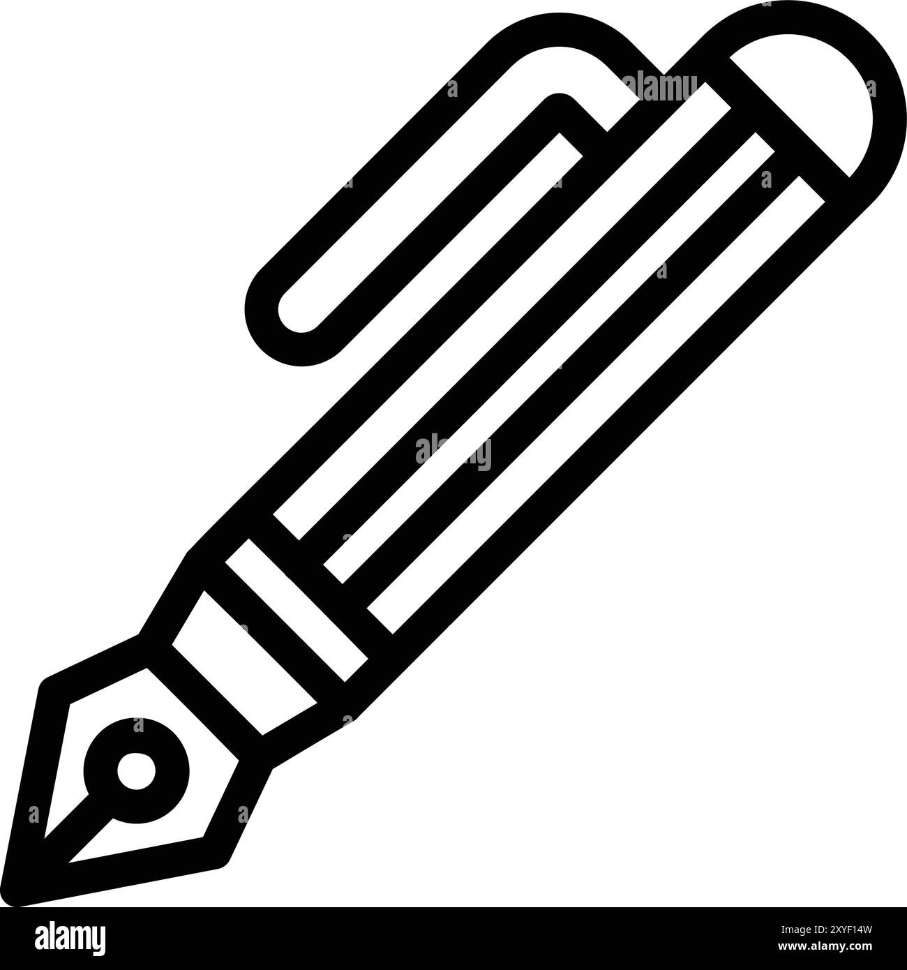 Pen vector illustration Black and White Stock Photos & Images - Alamy