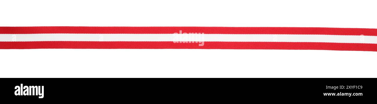 Ribbon in colors of Austrian flag isolated on white Stock Photo - Alamy