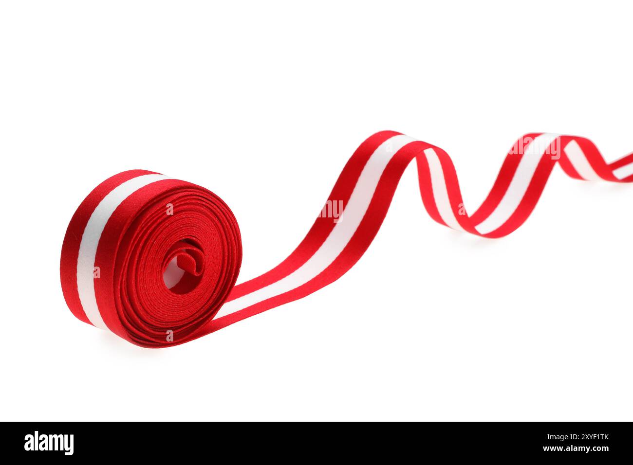 Ribbon in colors of Austrian flag isolated on white Stock Photo - Alamy