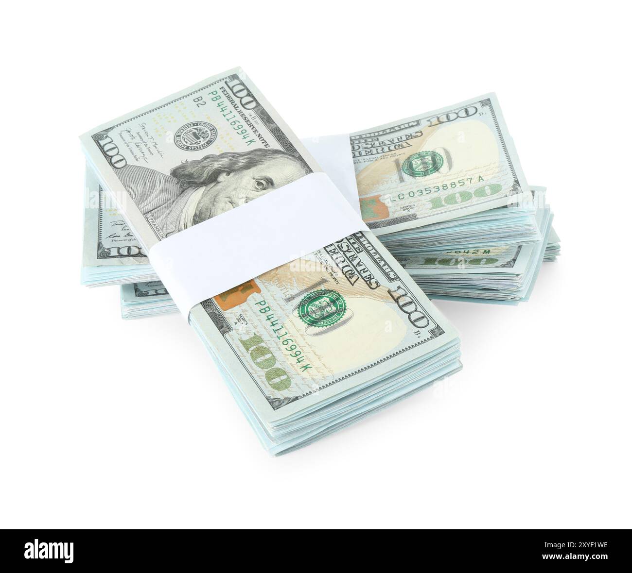 Dollar banknotes isolated on white. American currency Stock Photo - Alamy