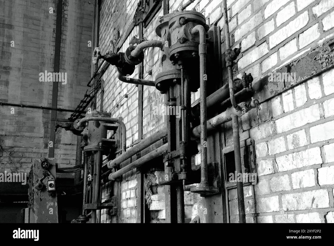 Technical plant in a disused factory Stock Photo - Alamy