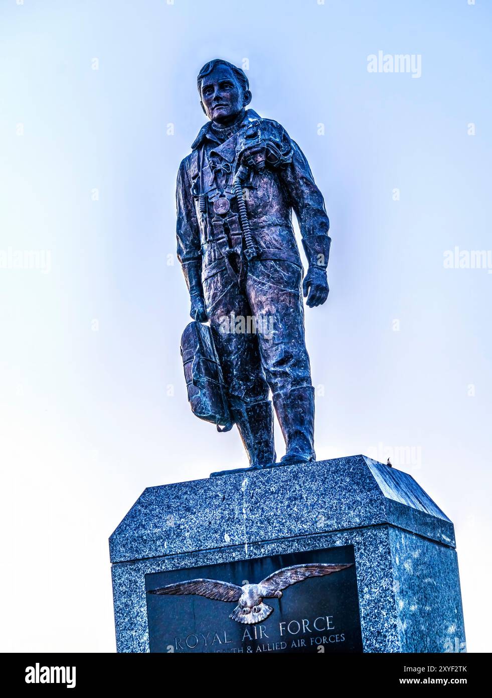 Colorful Royal Airforce Statue War Memorial Hoe Plymouth Devon England ...