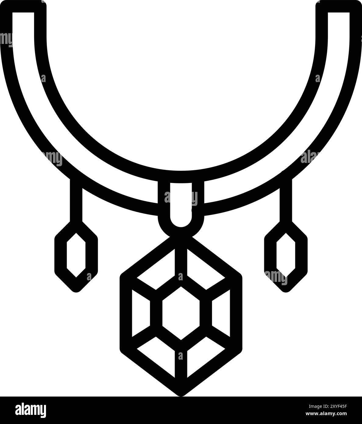 Thin necklace Stock Vector Images - Alamy